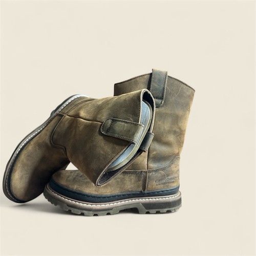 Chinook Rancher Men's 12 Leather Pull On Western Work Boots Work Boots | eBay