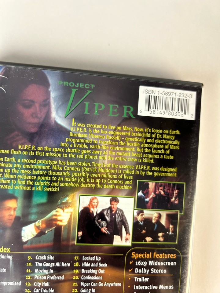 Project Viper DVD 2002 Sci-fi Horror Theresa Russell Patrick Muldoon ...