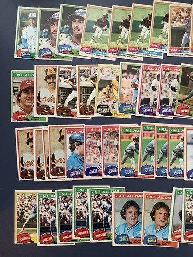 (60) Assorted 1981 Topps ALL Superstar Hall Of Fame Card Lot Average EX ...