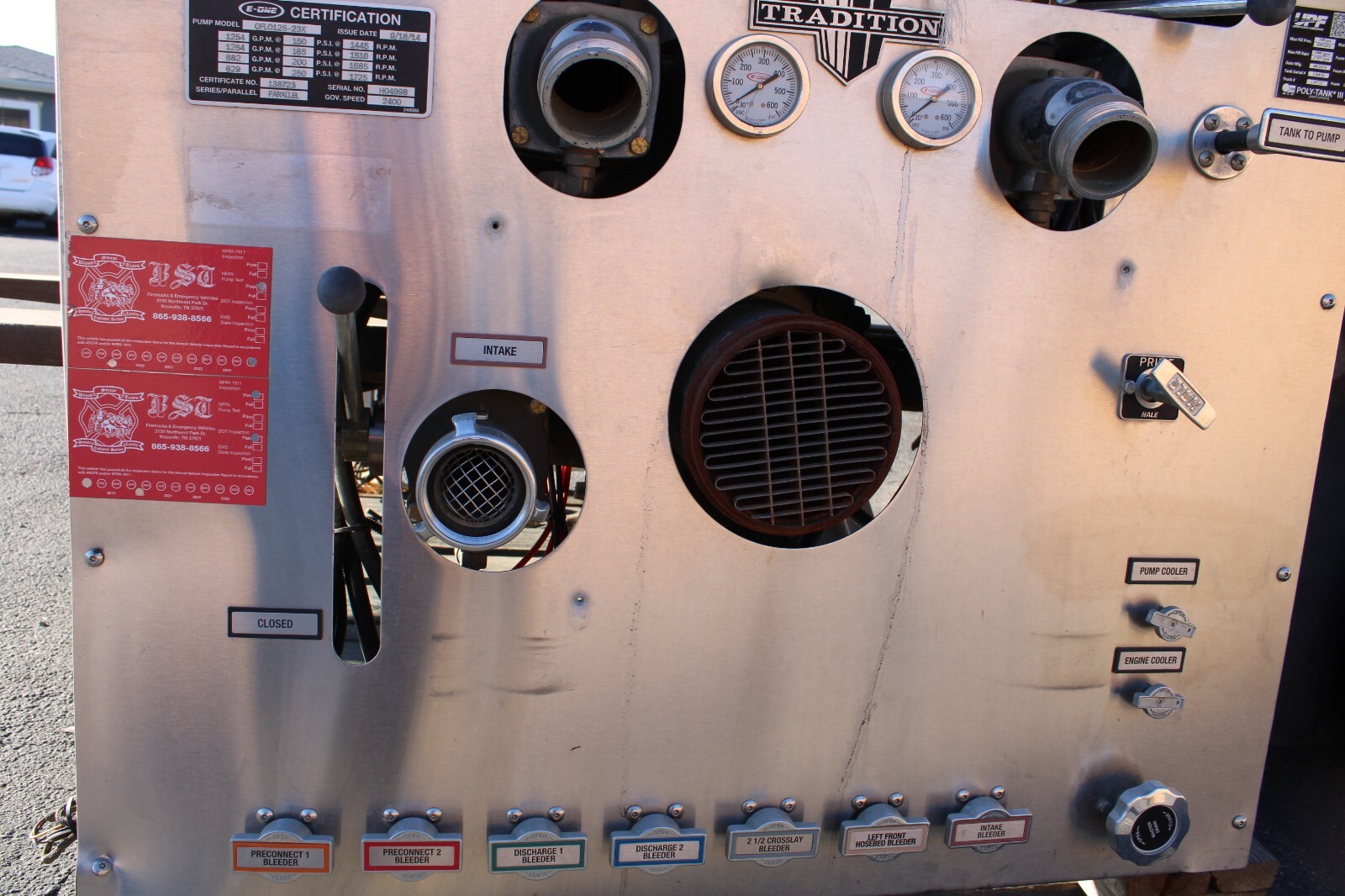 2014 E-One Truck Hale QFL0125-23X 1250 GPM Fire Engine Pump Complete ...