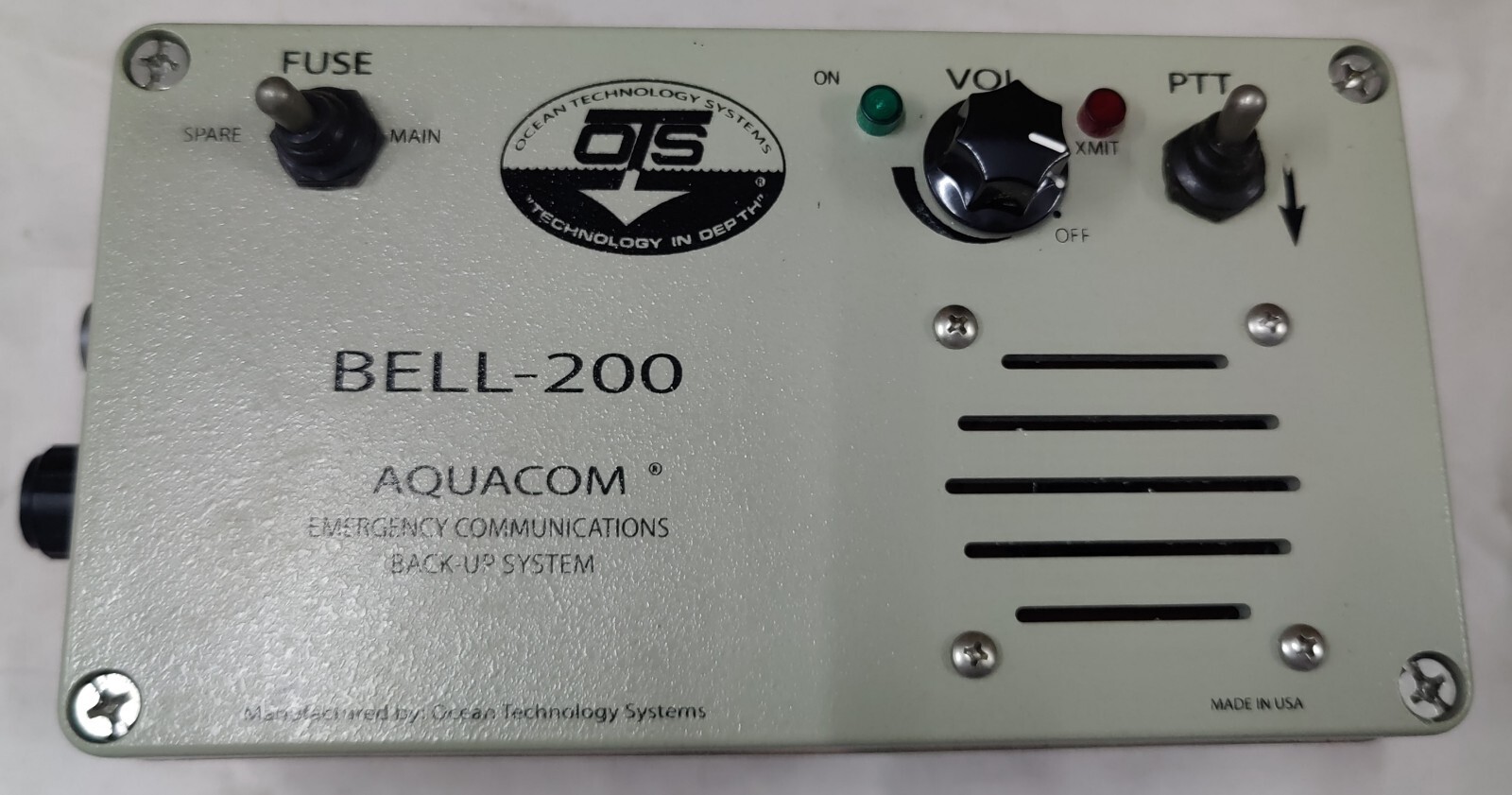 OCEAN TECHNOLOGY SYSTEMS AQUACOM BELL-200 EMERGENCY COMMUNICATIONS ...