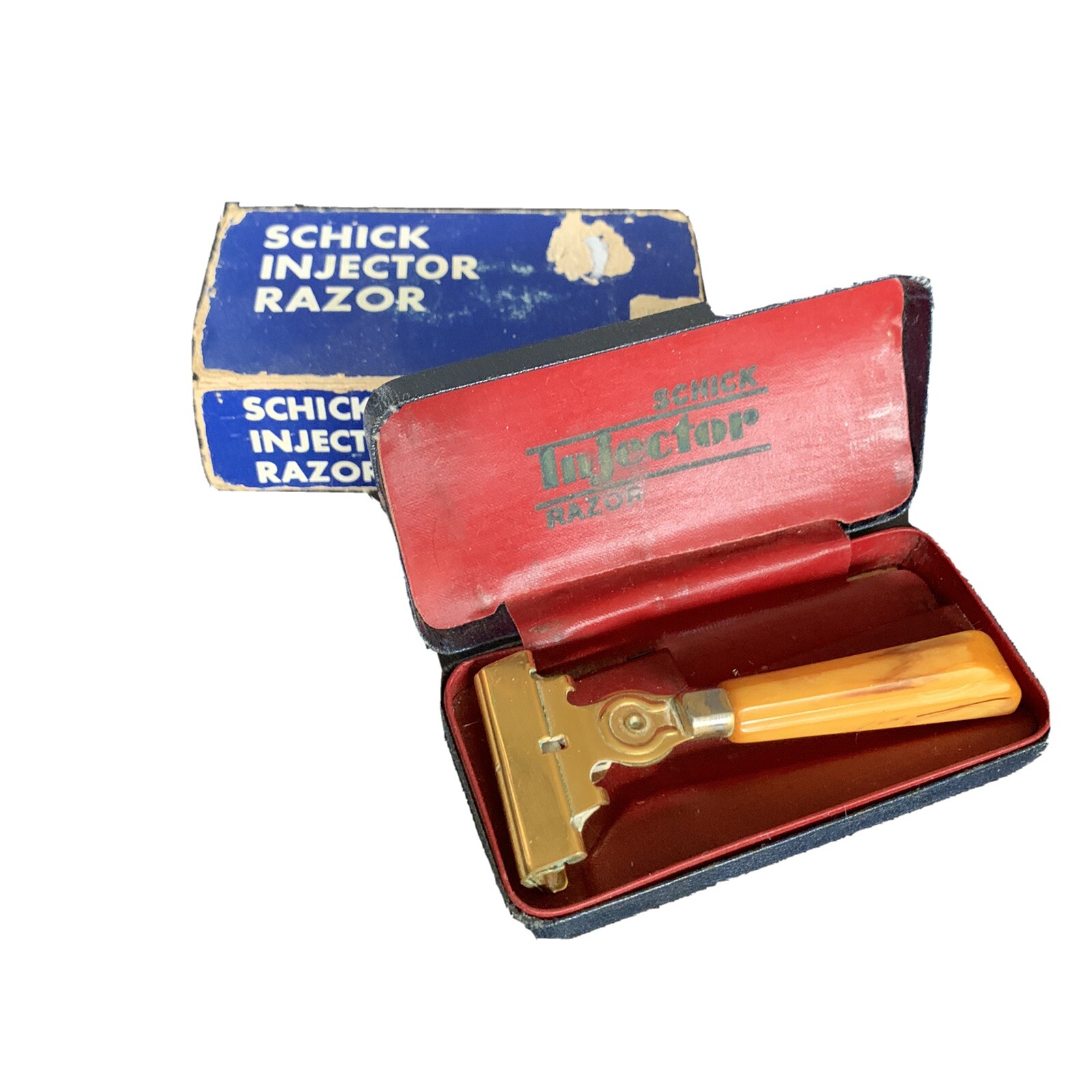 Vintage Schick Injector Safety Razor Bakelite Handle 1940s with Case | eBay