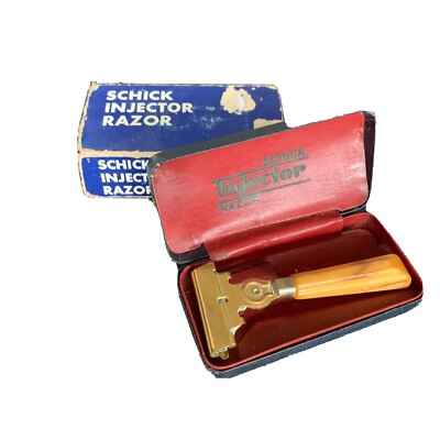 Vintage Schick Injector Safety Razor Bakelite Handle 1940s with Case | eBay