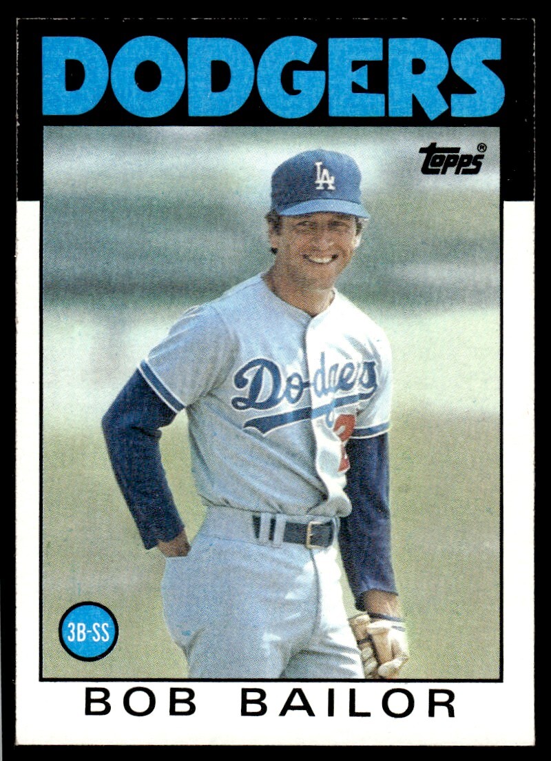 1986 Topps Baseball Card Bob Bailor Los Angeles Dodgers #522 | eBay