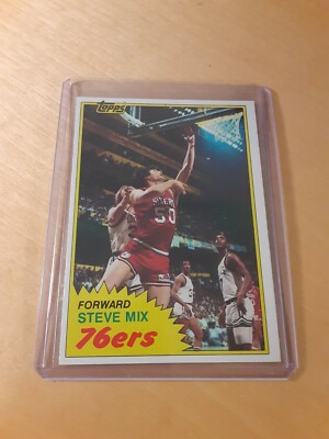1981/82 Topps #92 East STEVE MIX Philadelphia 76ers Basketball Card ...