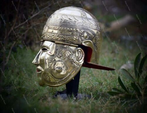 Medieval Ancient Roman Helmet With Face Mask Roman Gallic Centurion ...