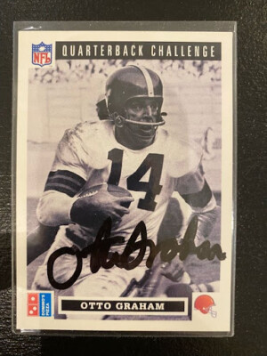Otto Graham Hand Signed Quarterback Challenge Trading Card | eBay