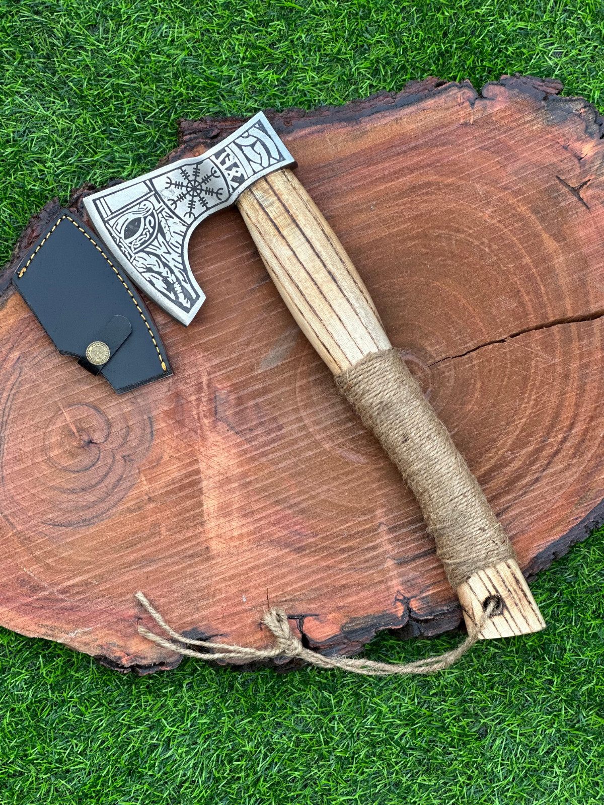 HAND FORGED Carbon Steel Hatchet VIKING Axe Battle Ready Throwing Axe ...