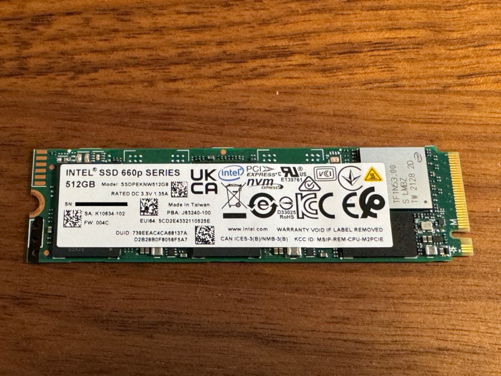 Intel SSD 660p Series M.2 2280 512GB SSDPEKNW512G8X1 | eBay