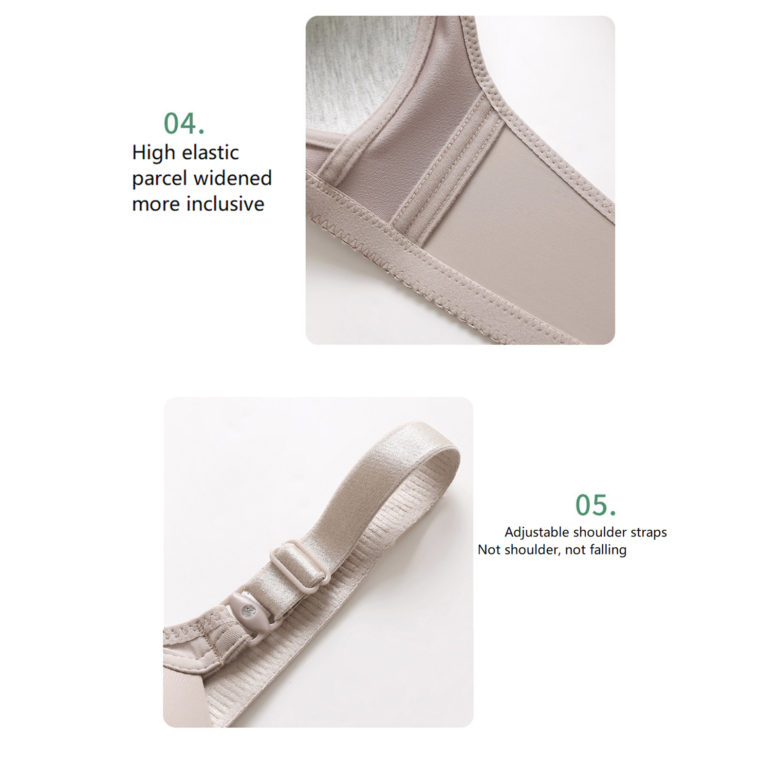 Lady Brassiere Adjustable Strap Daily Wear Thin Women Daily Bra Gathering | eBay