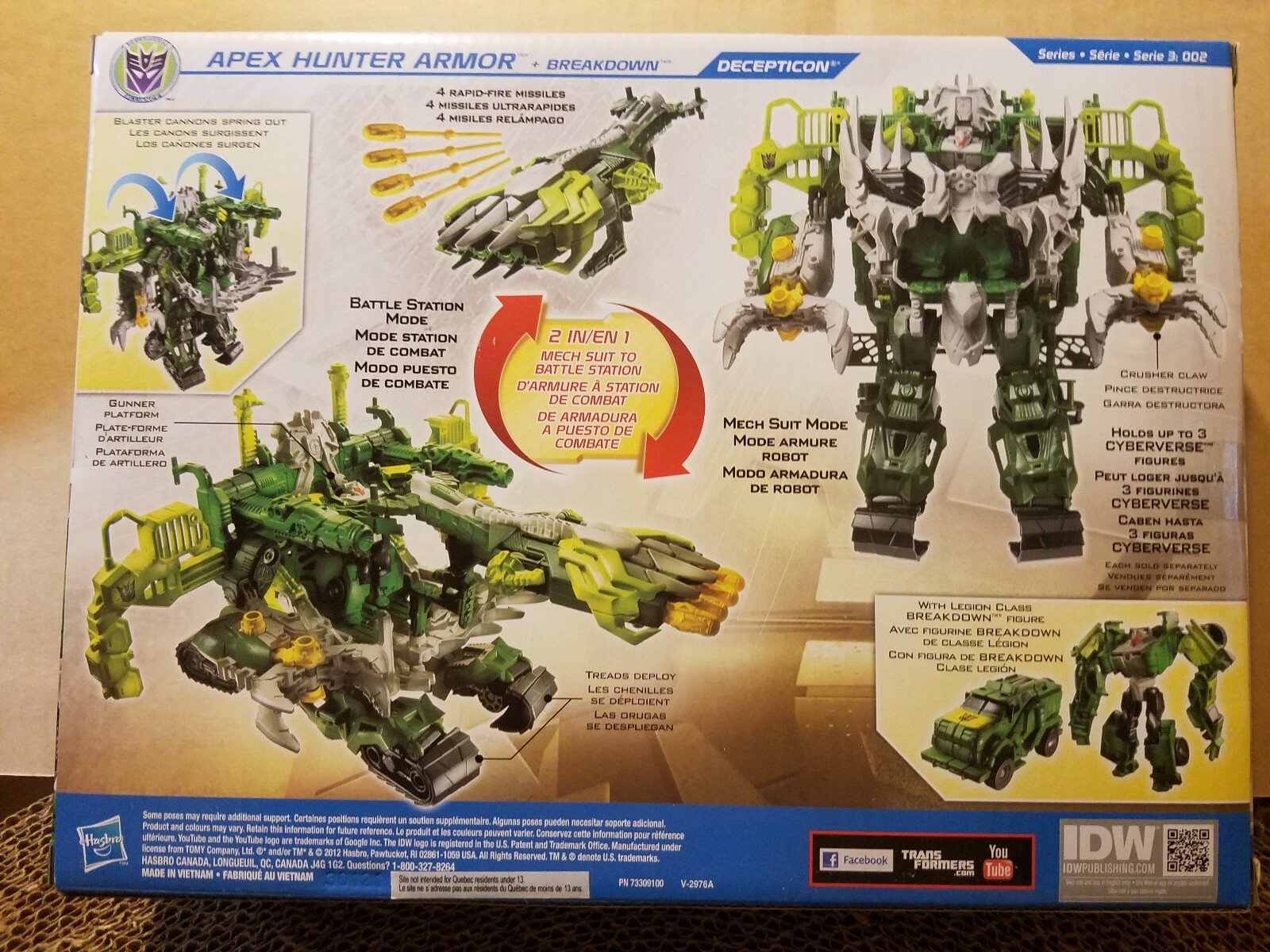 Transformers Prime Beast Hunters Apex Hunter Armor with Breakdown ...