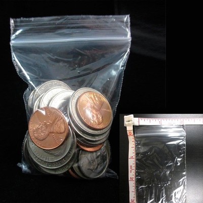 200 Reclosable Clear Plastic Small Baggies 2"Wx3"H Poly Bags for Beads ...