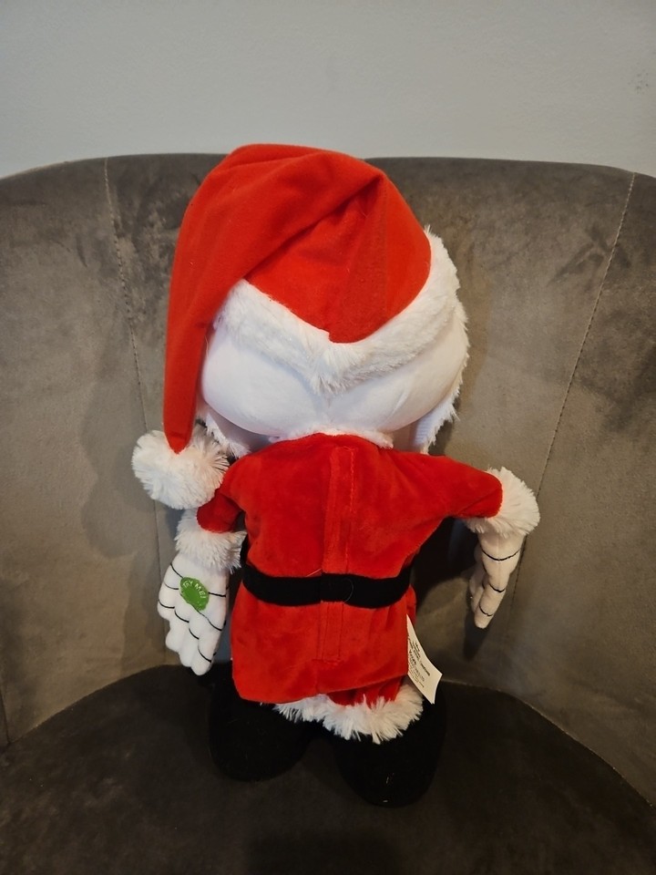 Nightmare Before Christmas Jack Skellington Animated SPIN Santa Plush ...