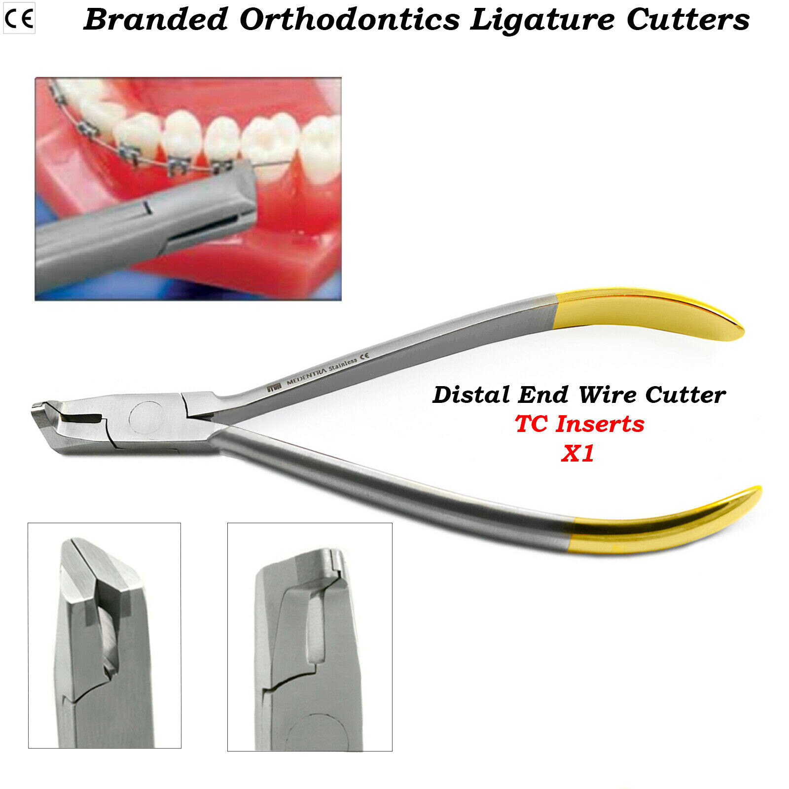 Orthodontic Dental Band Pusher Bracket Remover Pliers TC Distal End ...