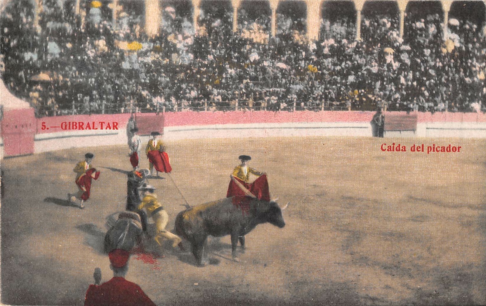 US3090 Spain Gibraltar Bull Fight Arena Postcard corrida | eBay