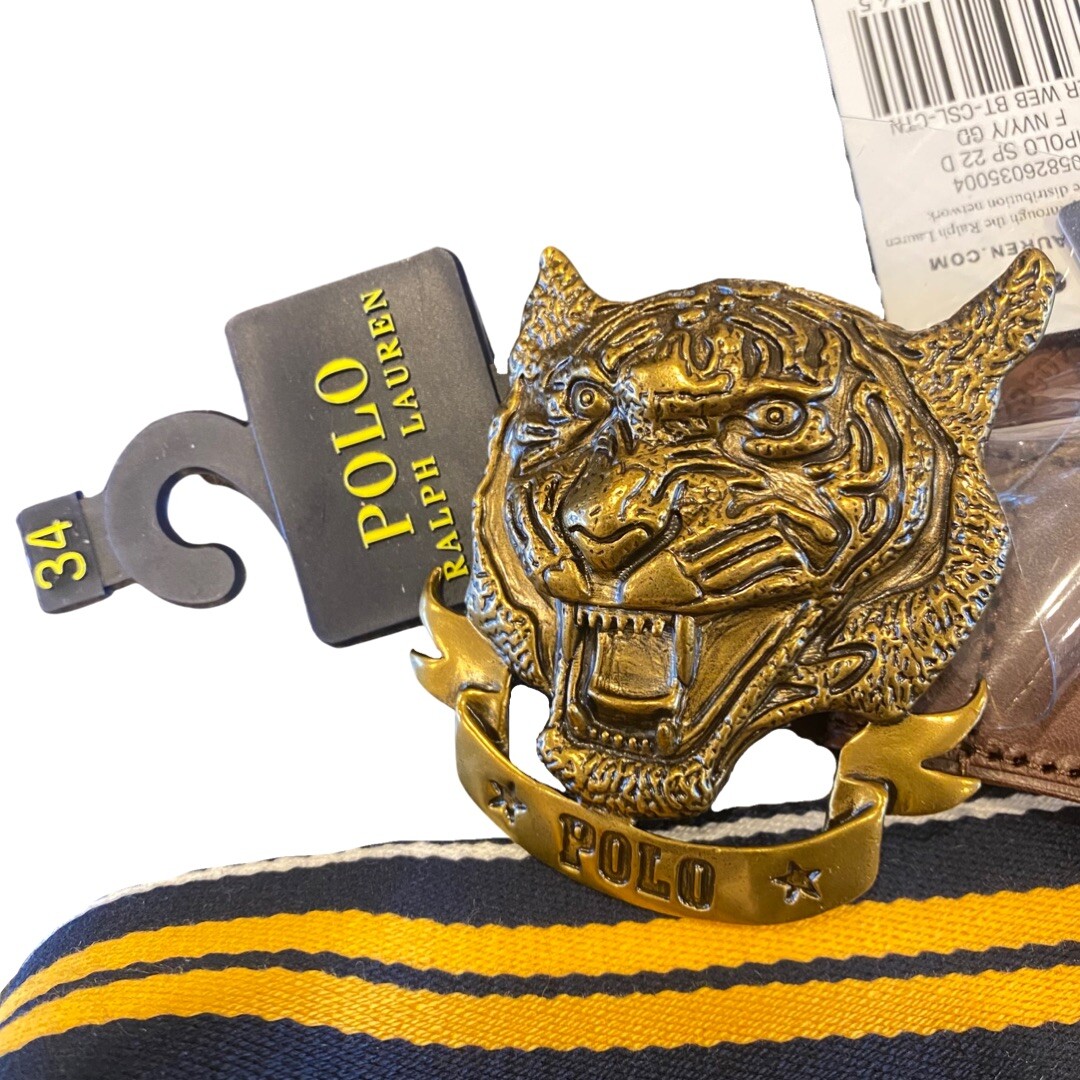 Mens Polo Ralph Lauren Tigers Varsity Belt - Blue - Waist 34/36 - BNWT ...