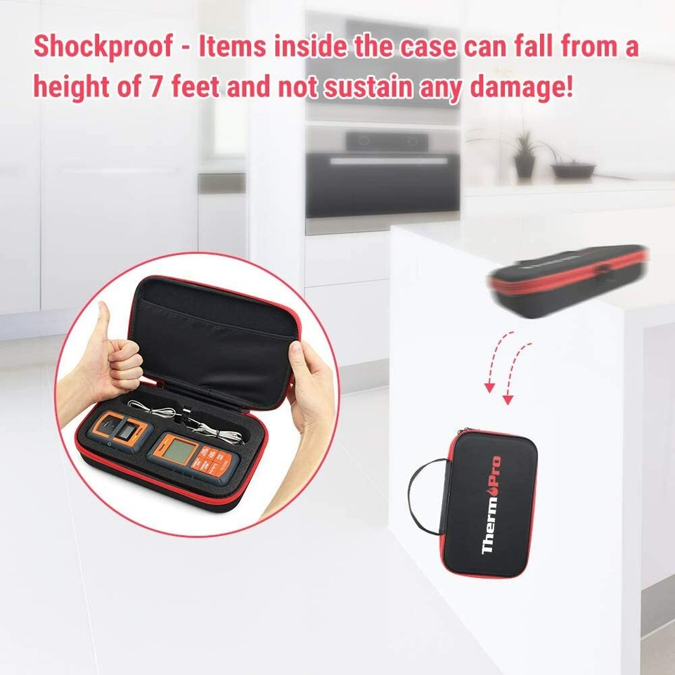 ThermoPro TP99 Hard Carrying Case Storage Bag for TP-20 08 07,Meat ...