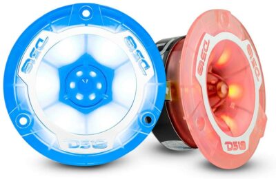 DS18 3.8" Super Bullet Tweeter with RGB LED Lights 200 Watts 4-Ohm PRO ...