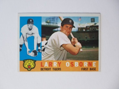 LARRY OSBORNE 1960 TOPPS BASEBALL CARD #201 DETROIT TIGERS | eBay