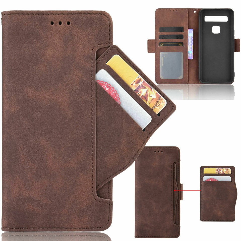 For TCL 10 5G UW Phone Case Leather Card Slots Wallet Flip Cover | eBay