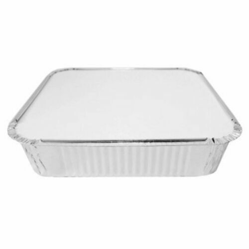 9"x9"x2 NO9 LARGE ALUMINIUM FOIL FOOD CONTAINERS WITH LIDS OVEN BAKING ...