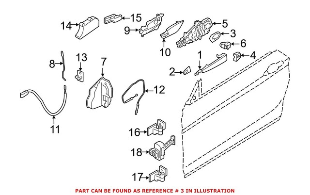 BMW 51217060667 Genuine OEM Factory Original Handle Outside Gasket for ...