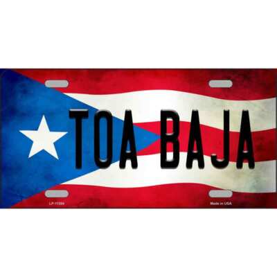 Toa Baja Puerto Rico Flag License Plate Tag Metal Novelty LP-11384 | eBay