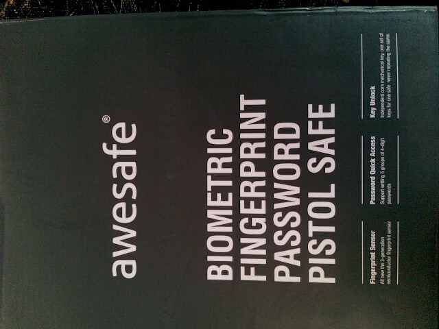 Awesafe Biometric Pistol/Gun Safe, Fingerprint Quick Access, Key Unlock ...