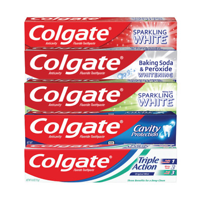 Colgate Variety Mint Flavored Travel Fluoride Toothpaste | 4oz | Mix ...