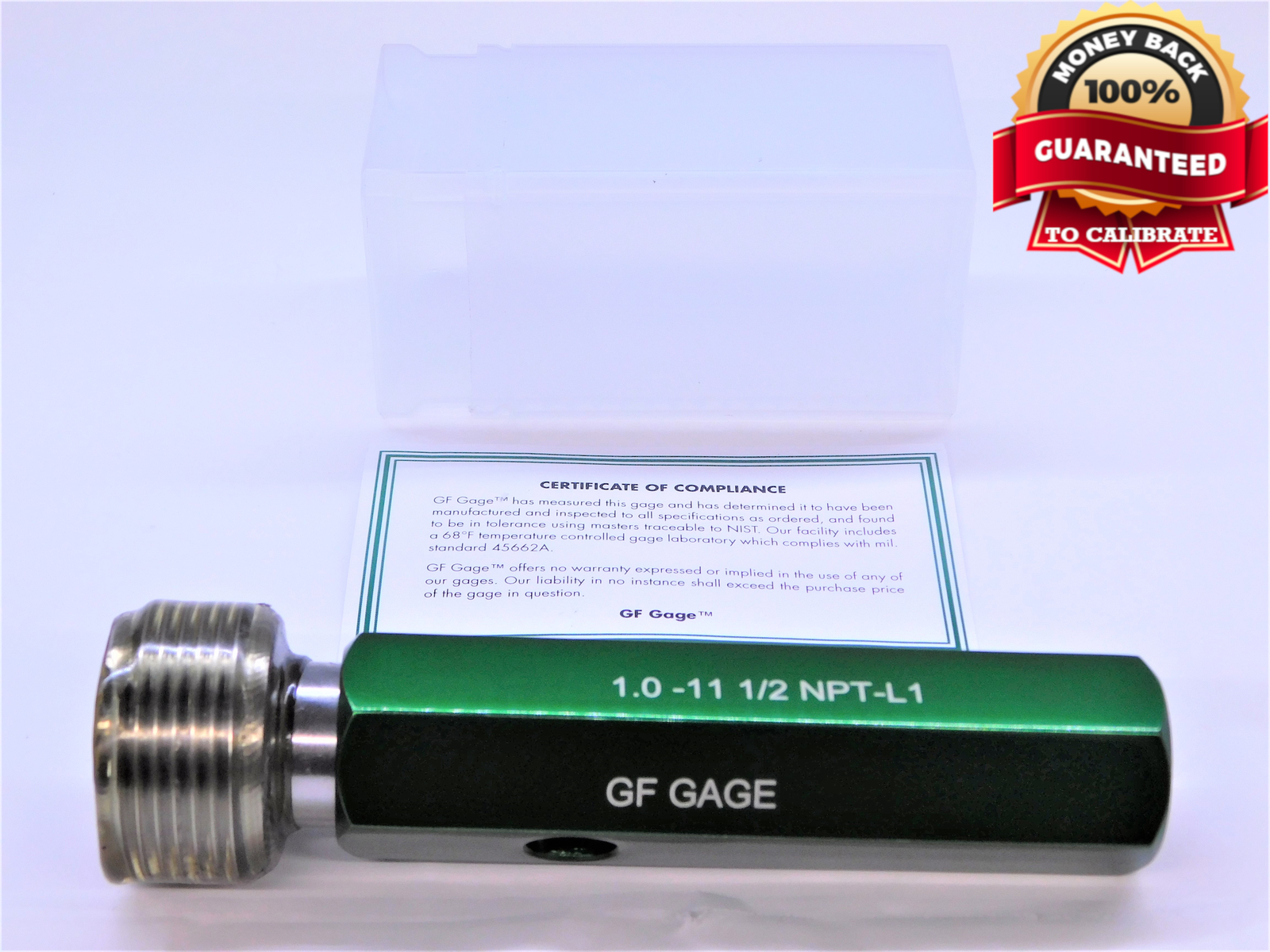 NEW 1" 11 1/2 NPT L1 PIPE THREAD PLUG GAGE 1.0 1.00 1.000 1.0000 N.P.T ...