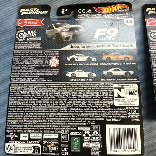 Hot Wheels Premium Fast & Furious Jeep Track Hawk Camaro Ronin Toyota ...