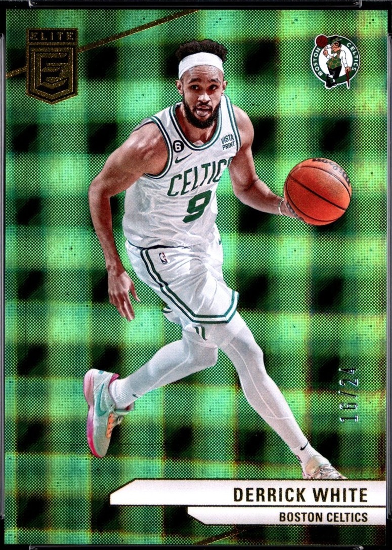 2023-24 Donruss Elite - Derrick White #64 Hyper Green International /24 ...