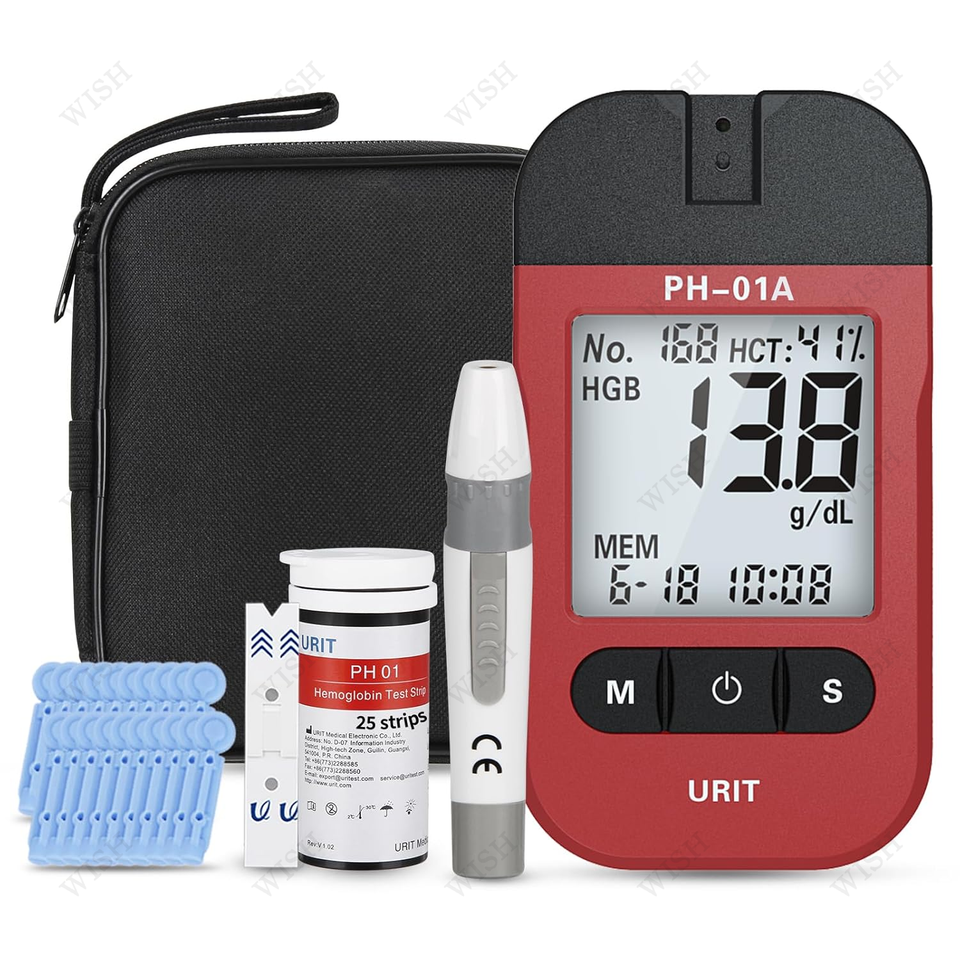 URIT Hemoglobin Analysis Tester Meter Home Hb Analyzer Anemia Tester ...