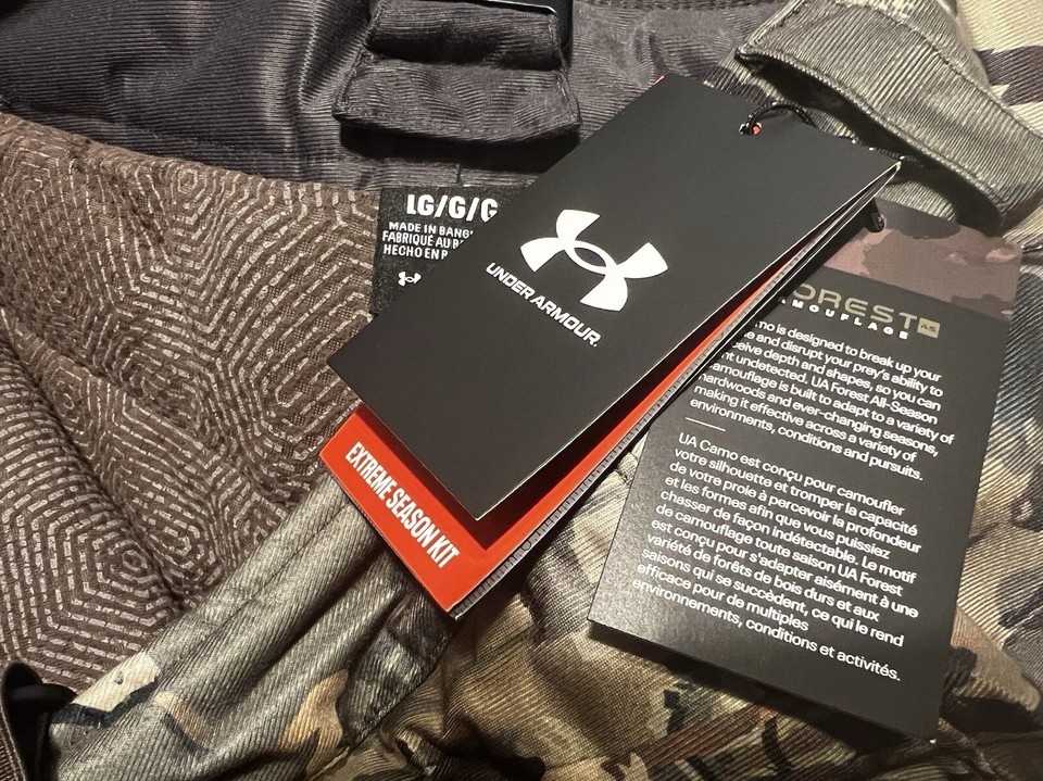 UA Under Armour Deep Freeze CGI pants Mens Large Forest All Season Camo ...