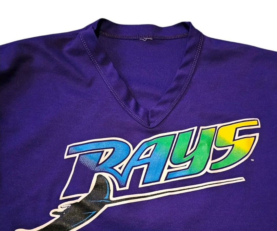 Vintage Majestic MLB Tampa Bay Devil Rays Baseball #17 Purple Jersey ...