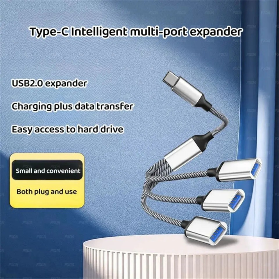 Type C to OTG Adapter Cable USB-A 3.0 0.15m Fast Charging 3A Power Sync ...