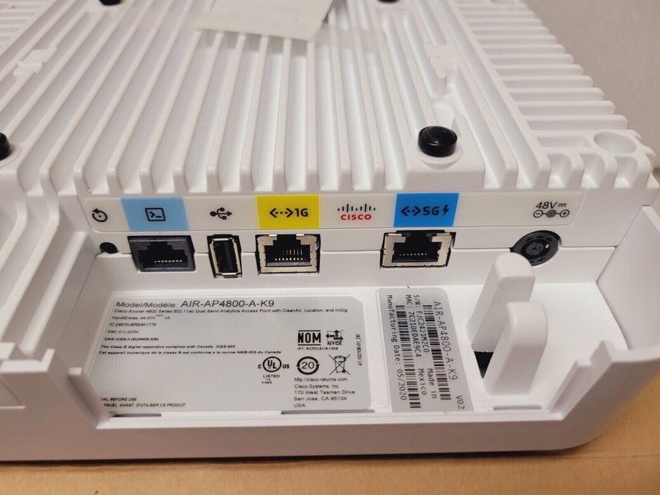 Cisco AIR-AP4800-A-K9 4800 Series 802.11ac Wireless Access Point ...