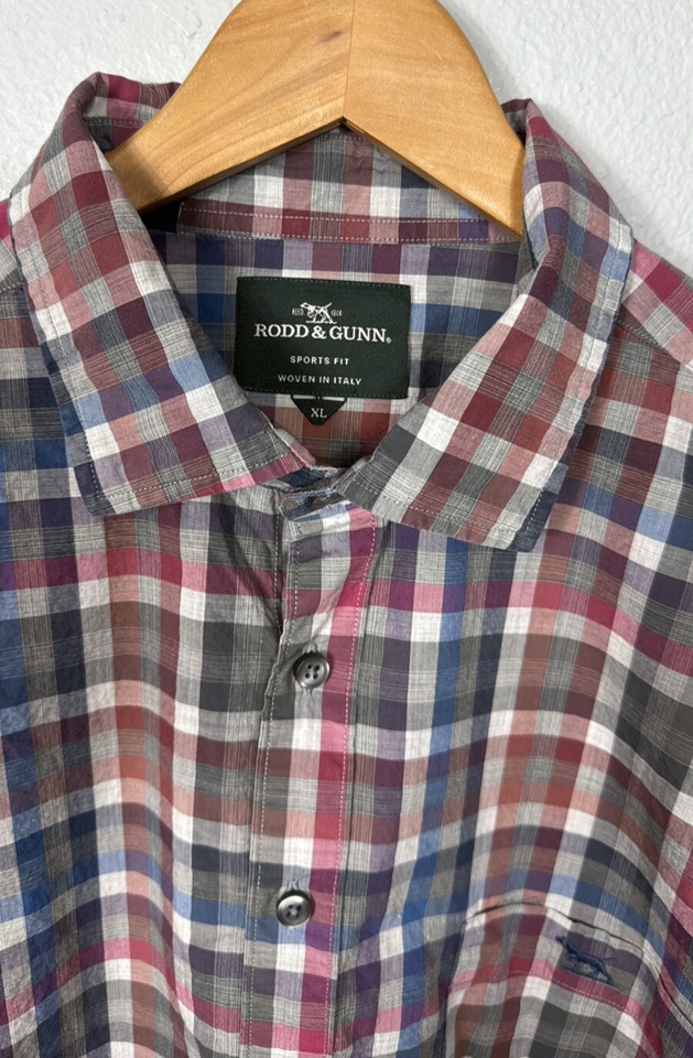 Rodd & Gunn Men's Multicolor Plaid Long Sleeve Shirt XL Woven Italy ...