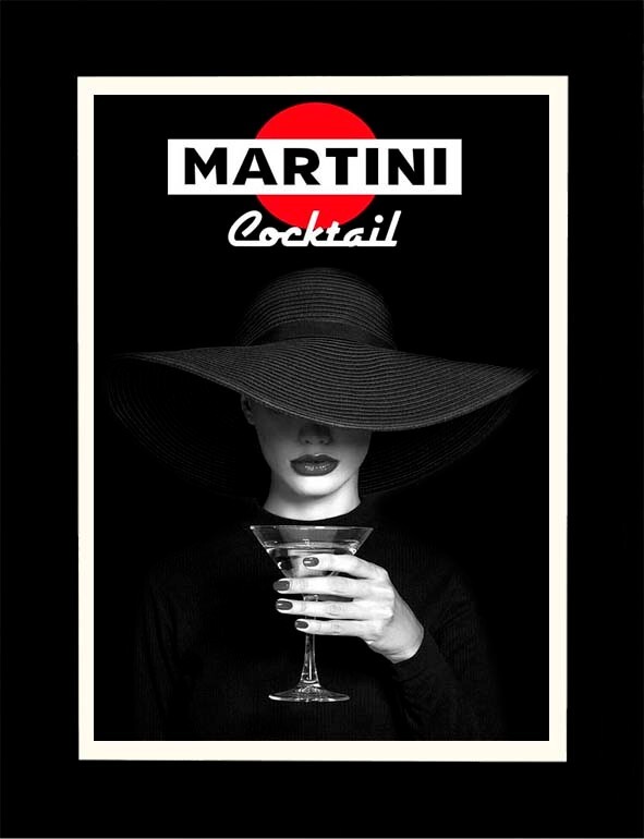 Poster Locandina Pubblicitaria Cocktail Aperitivo Drink Martini Formato ...
