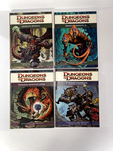 Dungeons & Dragons 4E Lot of 4 Books Players HB, DM Guide, Monster ...