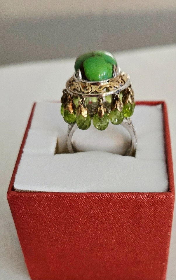 Sterling Silver TJC 925 RJ Designer Royal Jaipur, Mojave Green ...