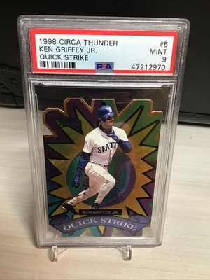 1998 CIRCA THUNDER QUICK STRIKE #5 KEN GRIFFEY JR. PSA 9 Mint MARINERS ...