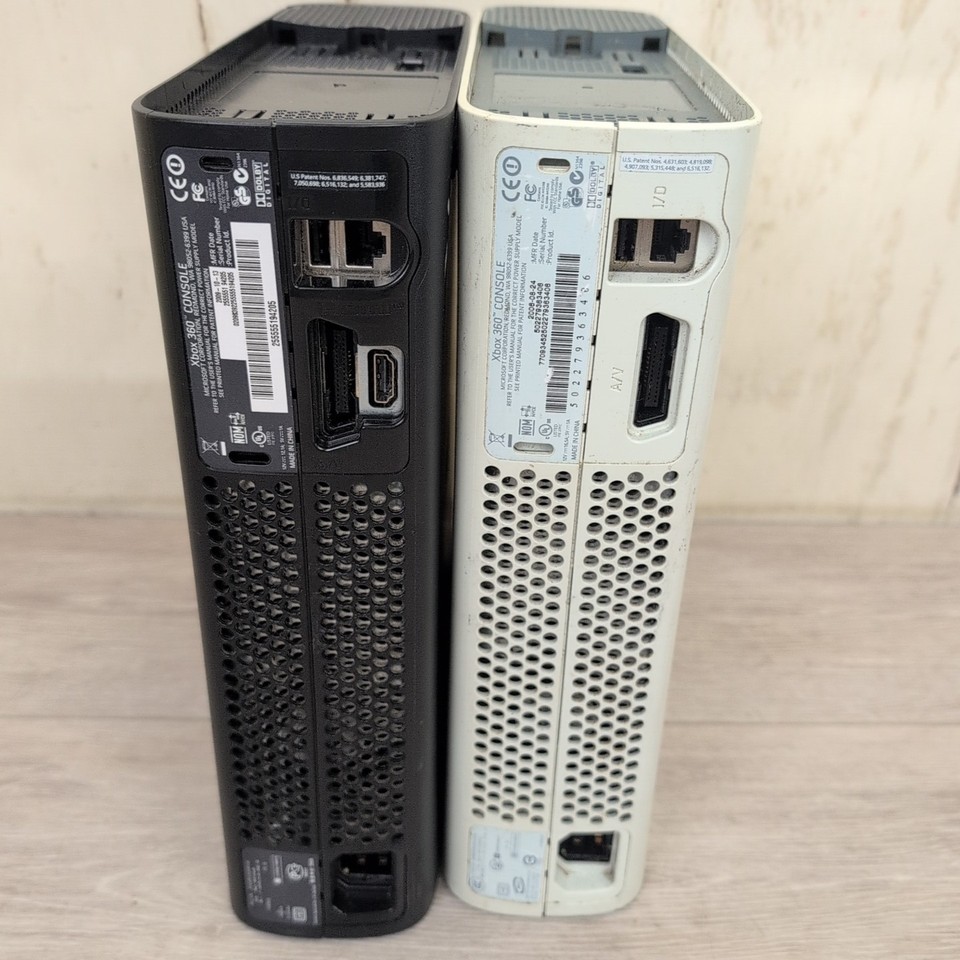 Lot Of 2 Microsoft Xbox 360 Consoles For Parts or Repair Power On Error ...