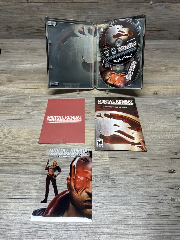 PS2 Mortal Kombat Armageddon Premium Edition Steelbook Khan Sindel ...