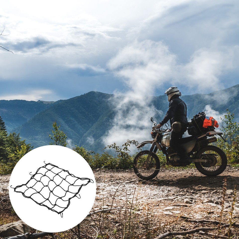 Reflective Bungee Cargo Net, Motorcycle Luggage Straps, 15.7" x 15.7 ...