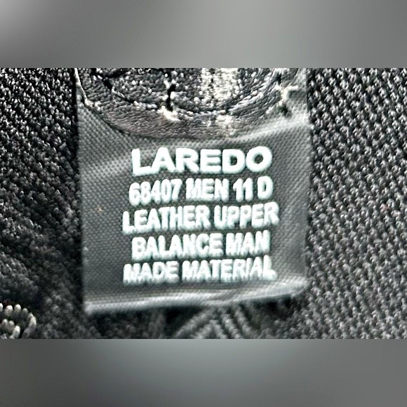 Laredo Mens Garrett Black Distressed Leather Snip Toe Cowboy Western ...