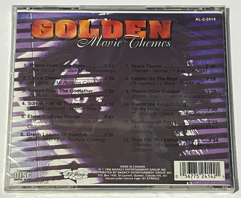 Golden Movie Themes by 101 Strings (Orchestra) (CD, May-1996, Alshire ...