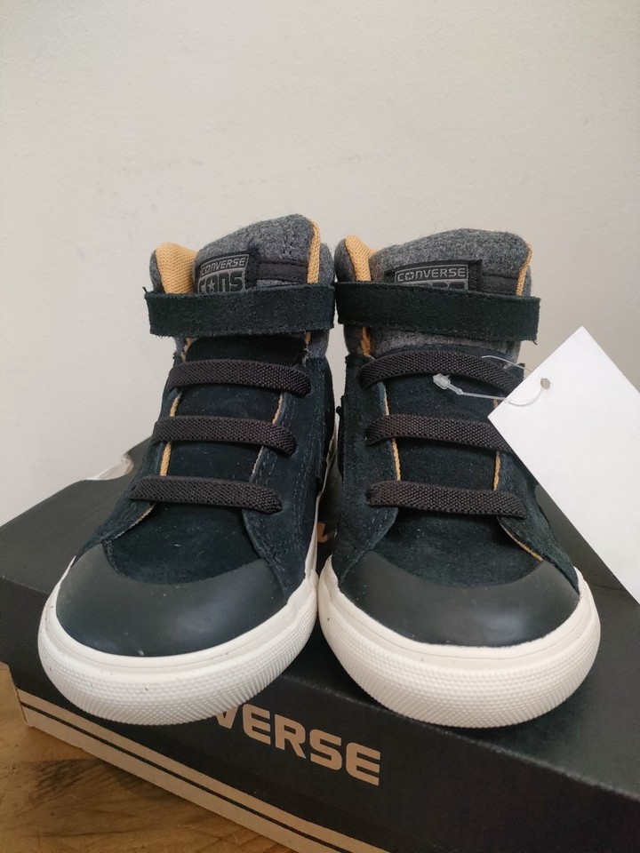 Converse Kids Pro Blaze Black Strap Trainers Cute Brand new w box size ...