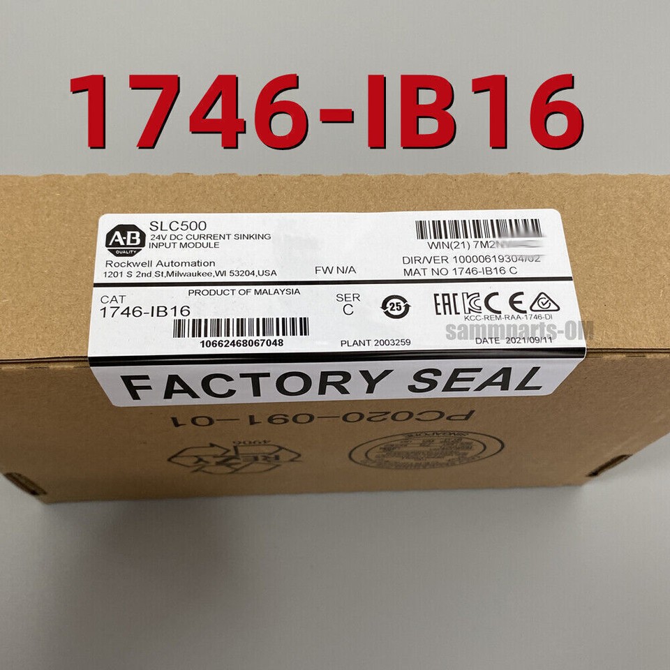 1746-IB16 AB SER C SLC 500 Digital Input Module New Sealed Same-Day ...