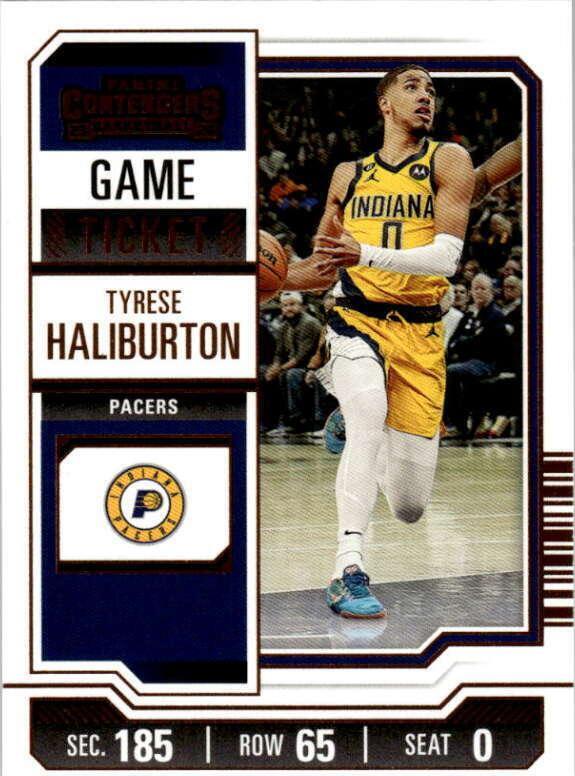 2023-24 Panini Contenders - Tyrese Haliburton #90 Game Ticket Bronze ...
